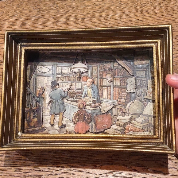 Anton Pieck | Art | Anton Pieck Shadow Box Book Seller 966 | Poshmark